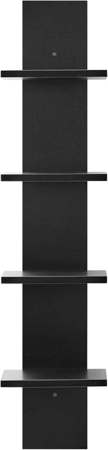 FDTBYHVYT . Arica Utility Column 4-Tier Spine Wall Shelves (Black ...