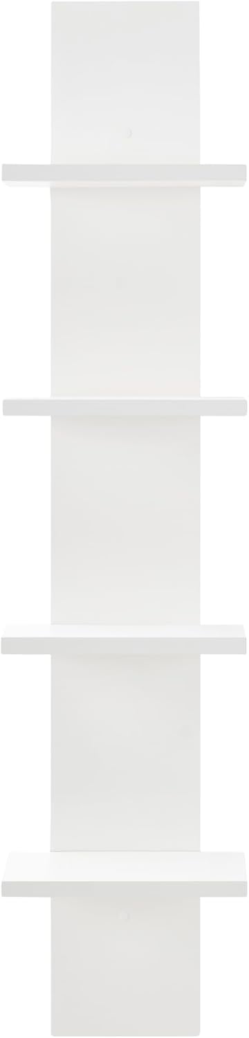 FDTBYHVYT . Arica Utility Column 4-Tier Spine Wall Shelves (Black ...