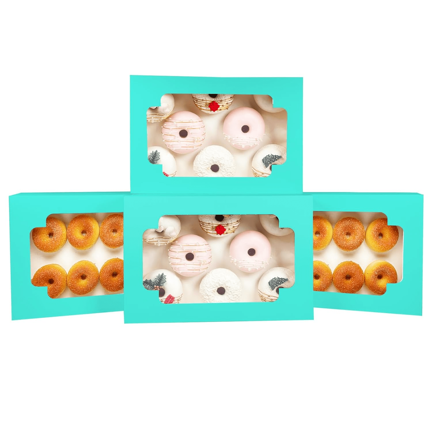 dxynlzq Auto-pop up White Cookie with Window 12x8x2.5 inch 32 Packs Two ...