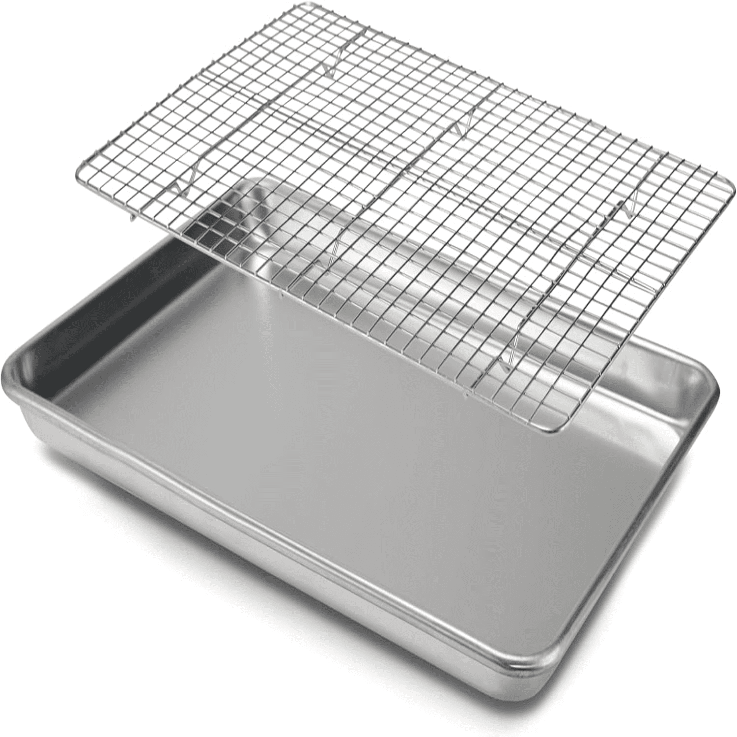 FDTBYHVYT Baking Sheet Set - Large 18" x 13" Stainless Steel Half Pans ...