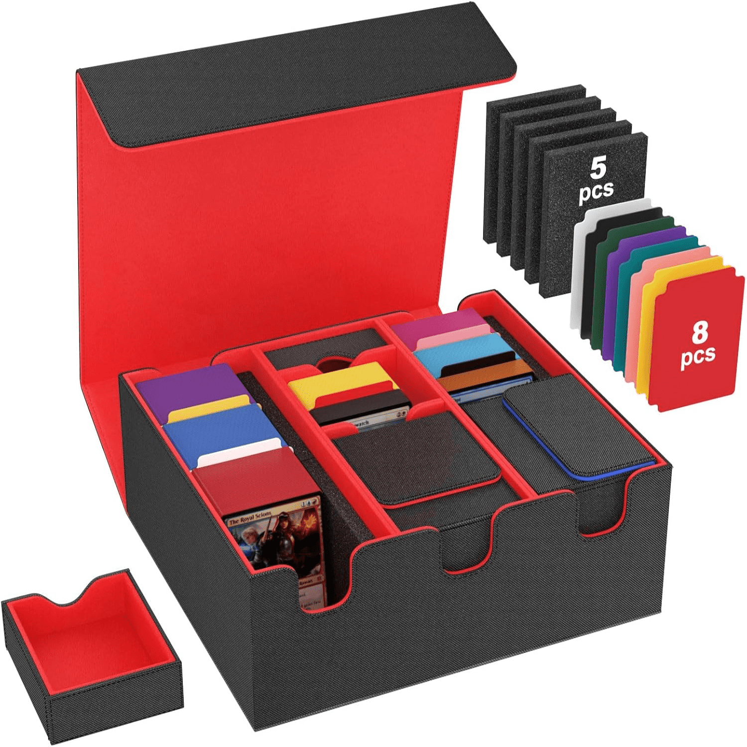FDTBYHVYT Card Storage for Trading Cards 2200+ MTG Deck with 8 Colorful ...