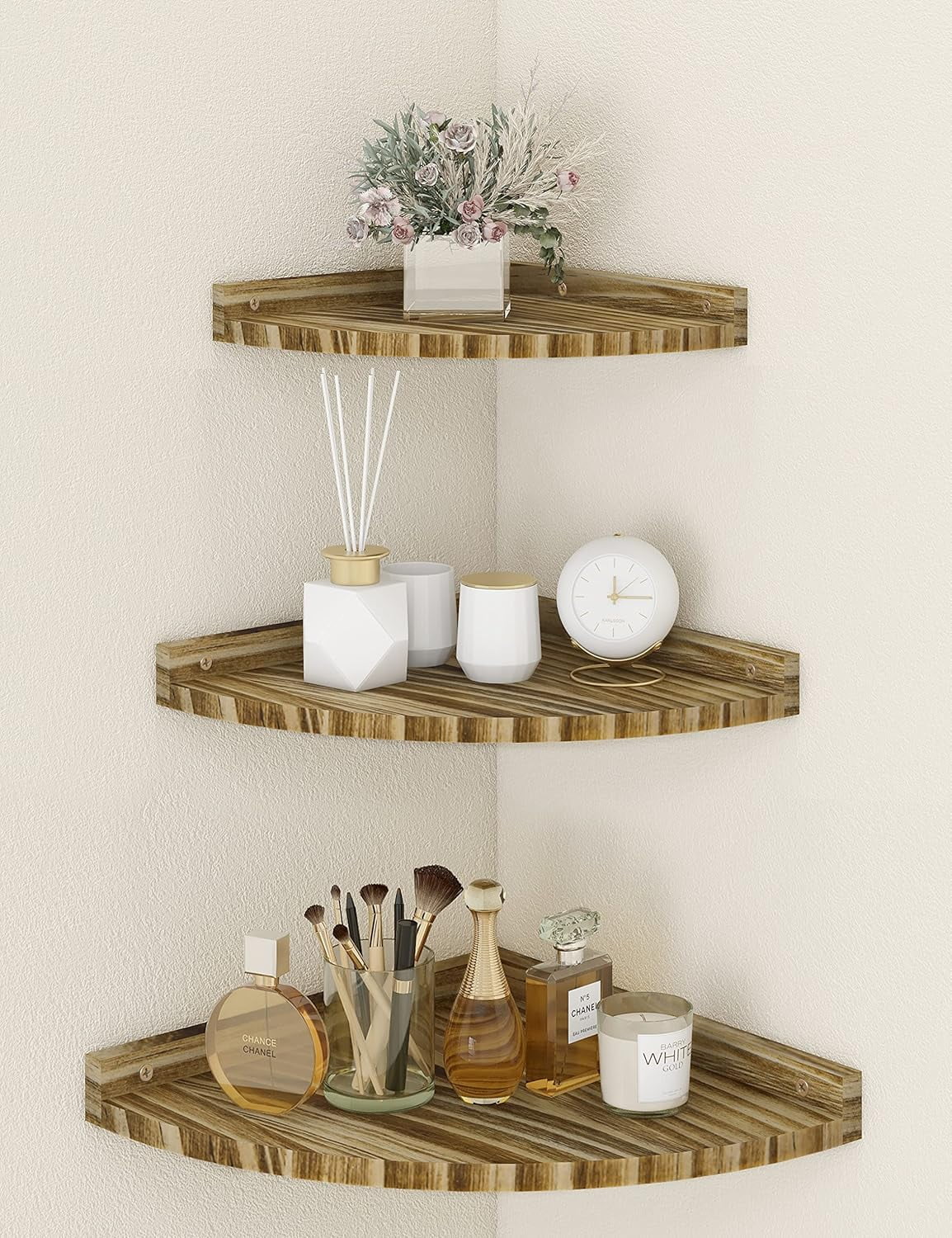zrdfpob Corner Shelves Wall Mounted Rustic Farmhouse Corner Floating ...