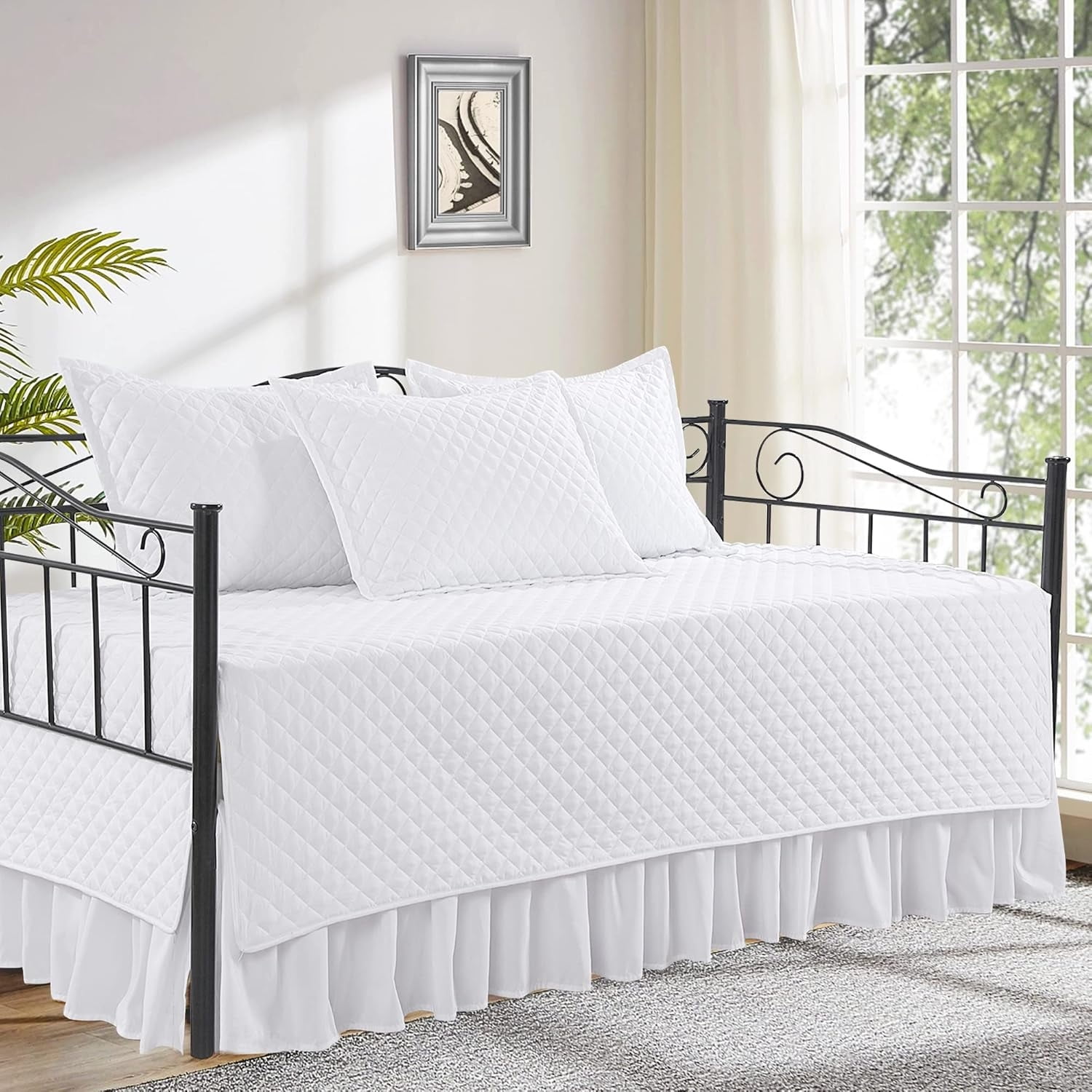 FDTBYHVYT Daybed Cover Sets- Diamond Stitching Daybed Bedding Set All ...