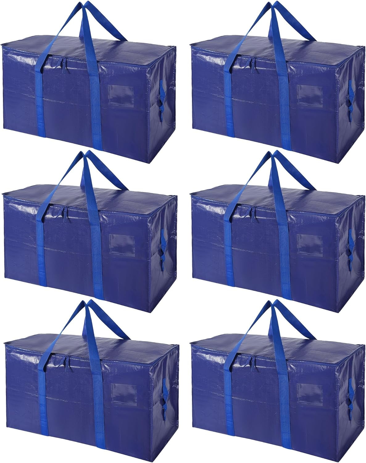 FDTBYHVYT Extra Large Moving Bags 6 Pack Black Heavy Duty Totes For ...