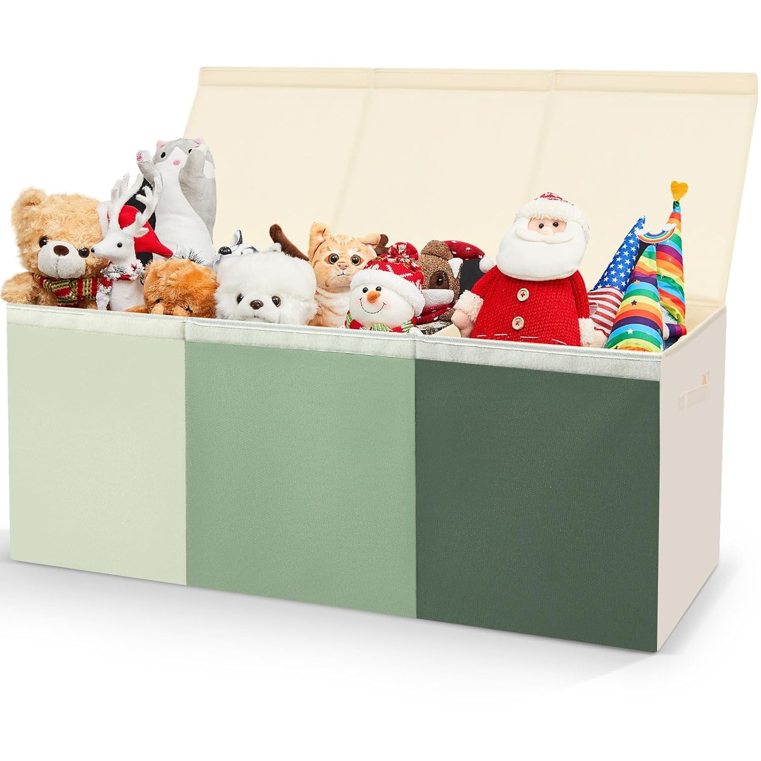 FDTBYHVYT Extra Large Toy Storage Organizer with Lid 4/3 Grids Large ...