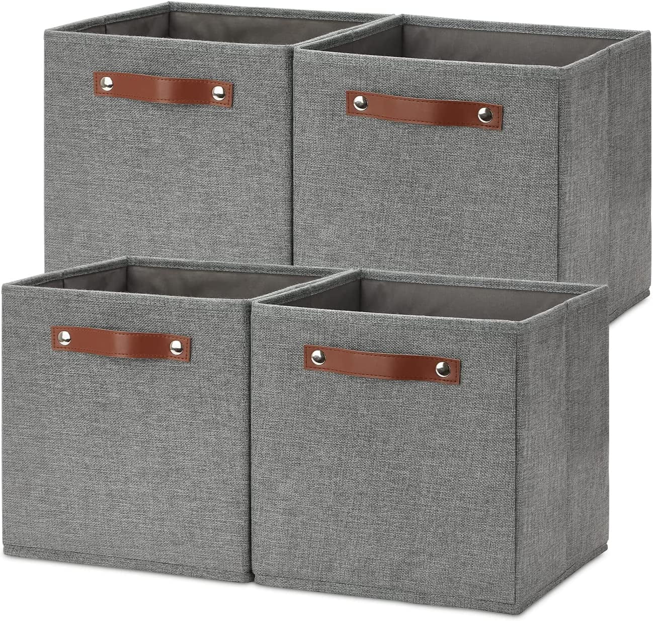 FDTBYHVYT Fabric Cube Storage Bins 12 Inch Decorative Storage Cubes ...