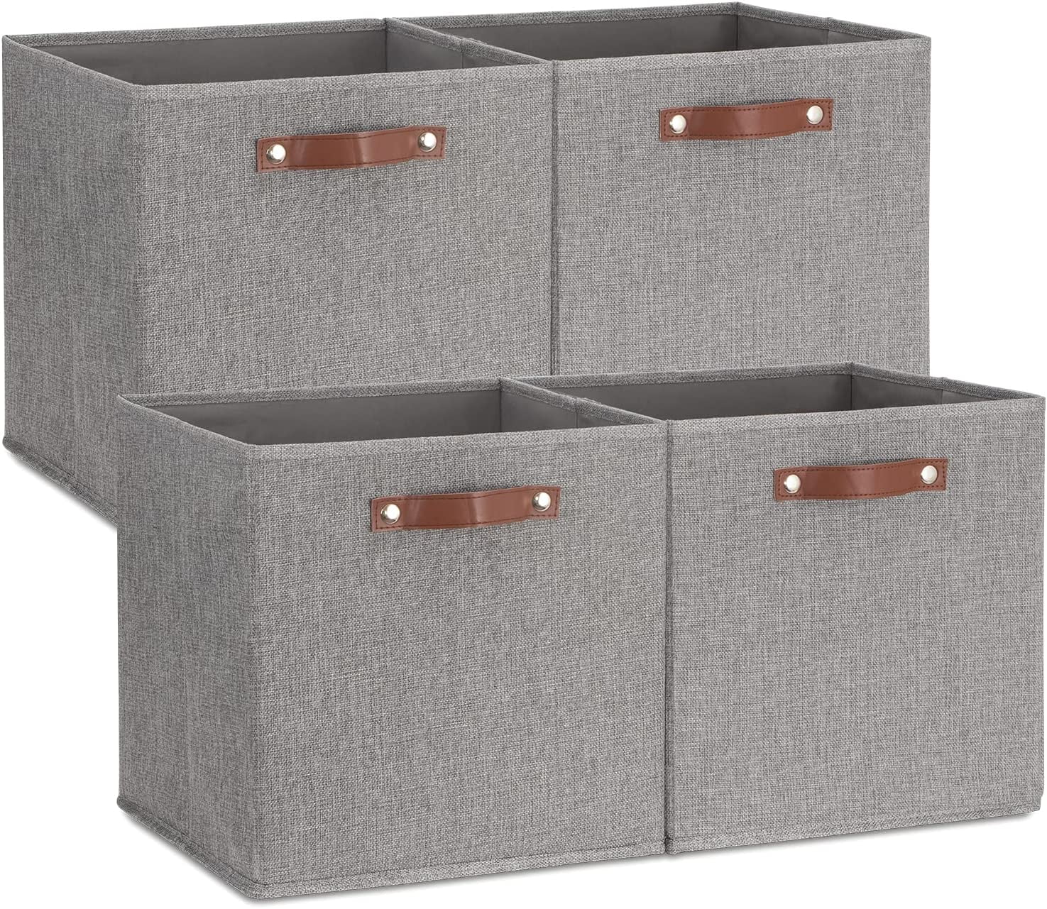 FDTBYHVYT Fabric Cube Storage Bins 12 Inch Decorative Storage Cubes ...