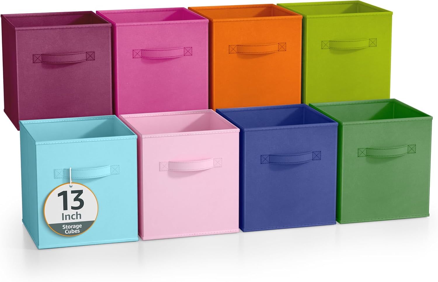 FDTBYHVYT Fabric Storage Cubes - 8 Foldable Storage Bins for Organizing ...