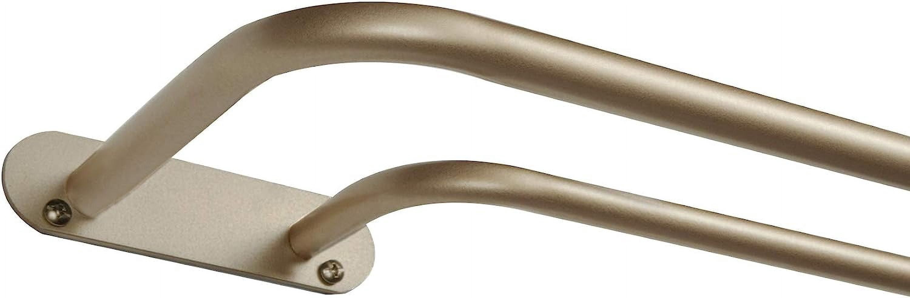 FDTBYHVYT Fetter Wrap Around Double Curtain Rod Matte Black 52"-72 ...