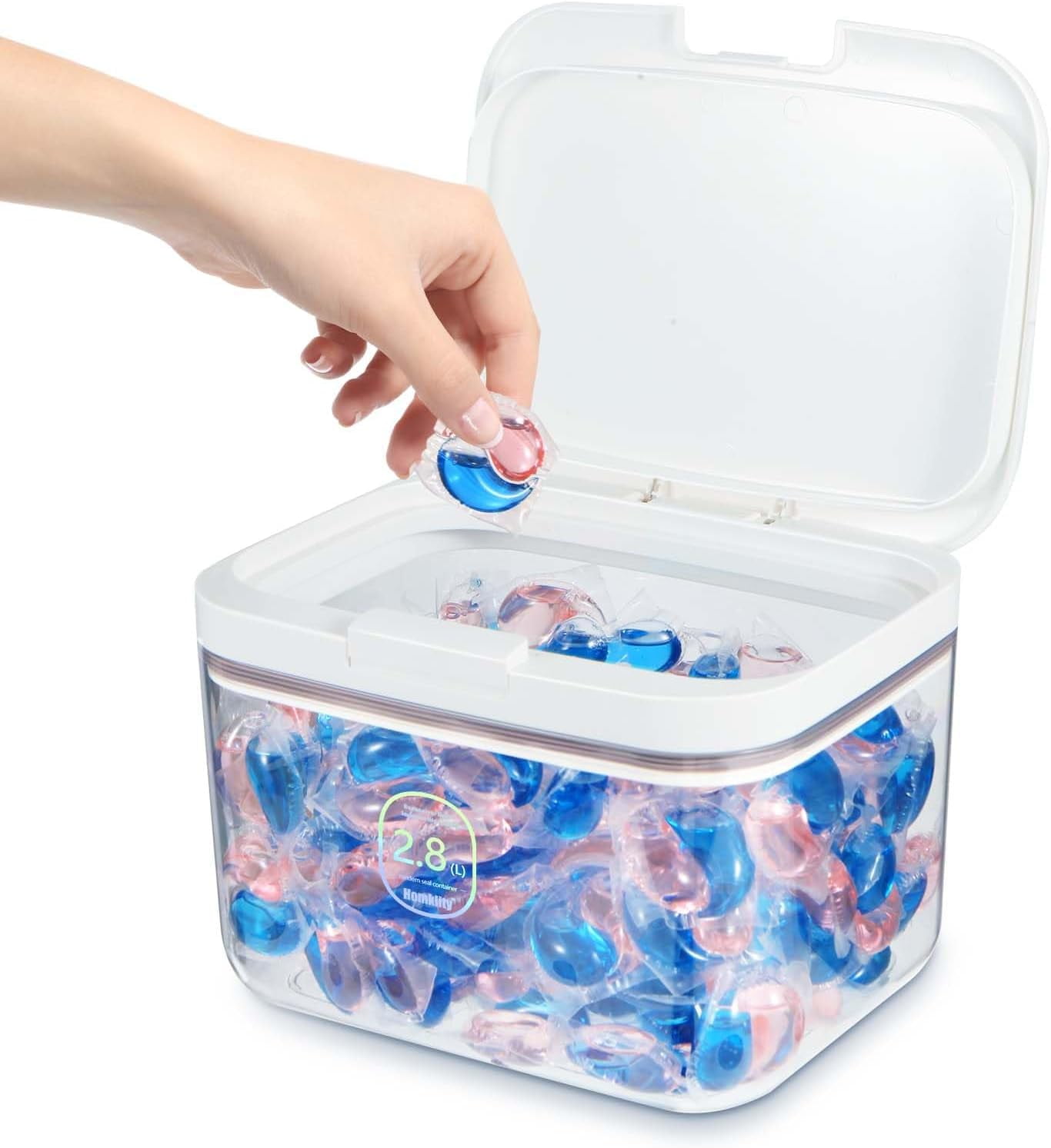 FDTBYHVYT Laundry Pod Container laundry pod holder with Lid Sealed and ...