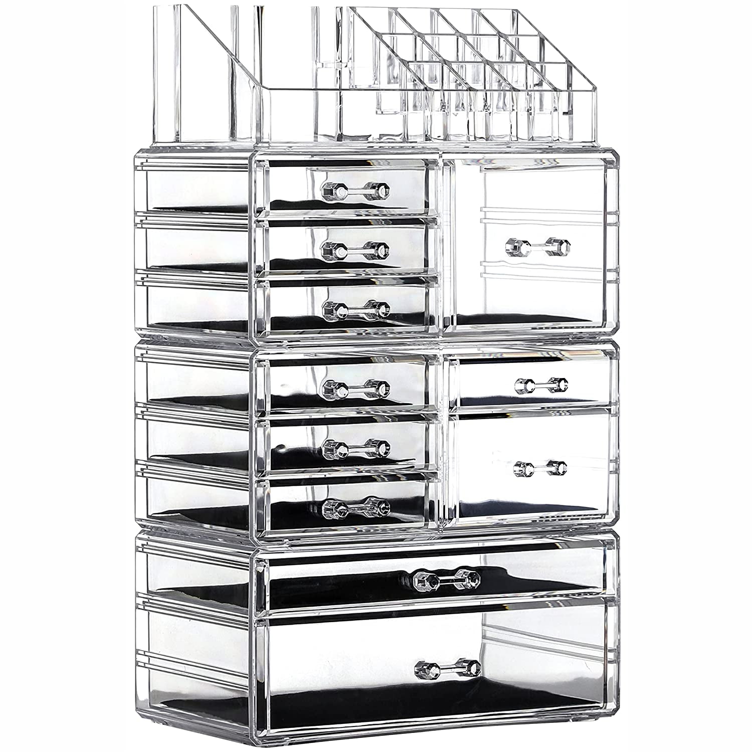 FDTBYHVYT Makeup Organizer Skin Care Large Clear Cosmetic Display Cases ...
