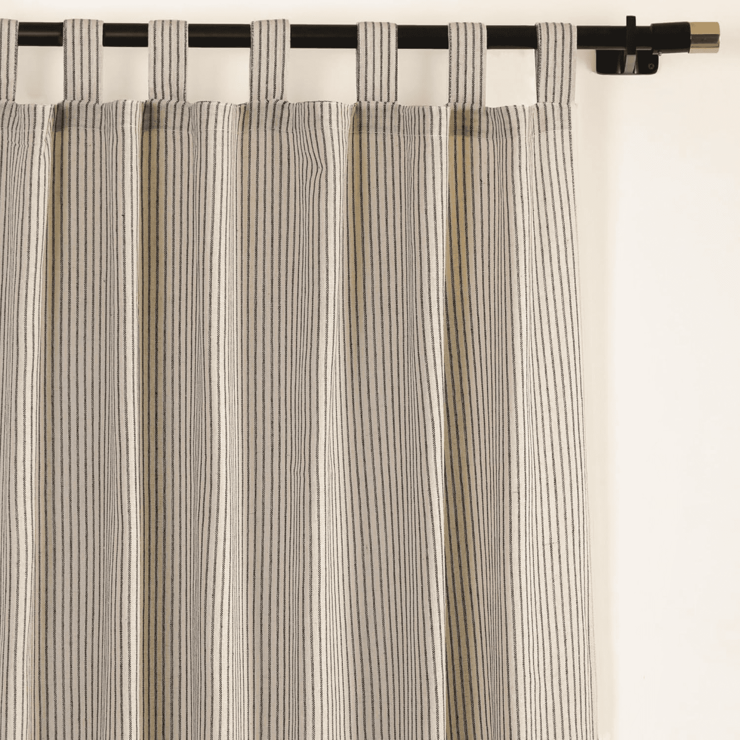 FDTBYHVYT Natural DXQPIOA Gauze Tab Top Semi Sheer Blackout Striped ...