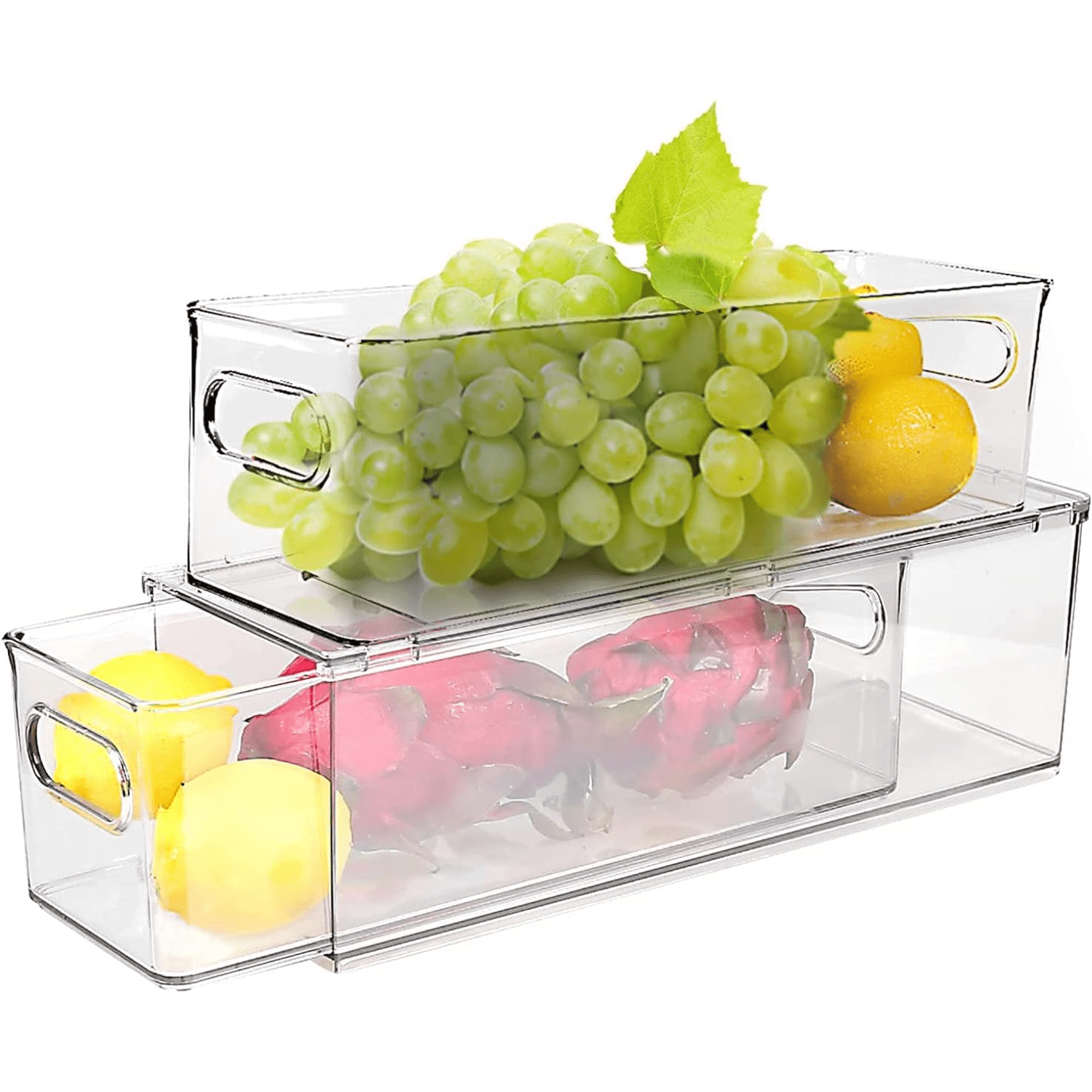 FDTBYHVYT Plastic Storage Drawer Clear Stackable Storage Bin Multi-Use ...