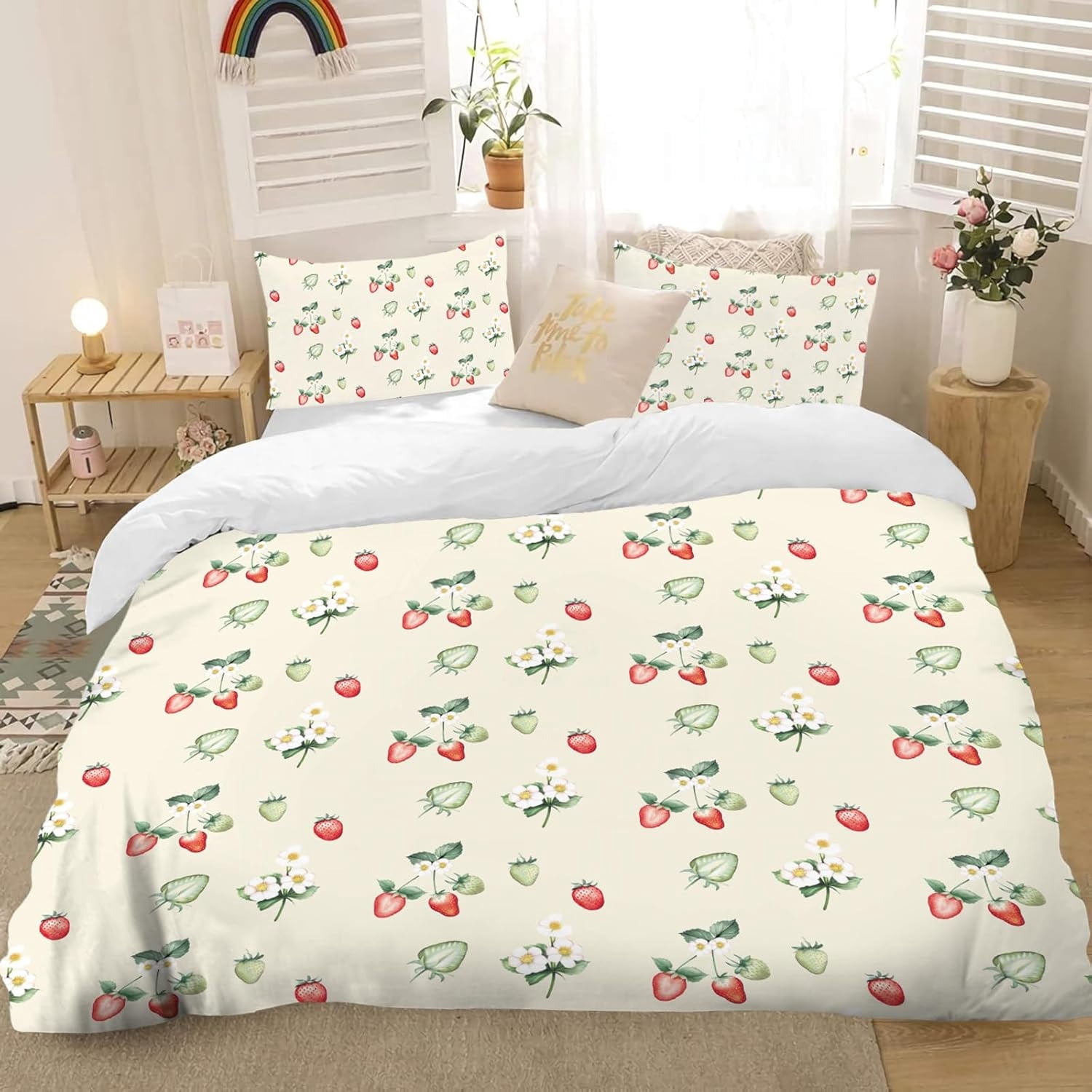 FDTBYHVYT Rainbow Dream Catcher Bedding - 3 Piece Set Purple Comforter ...
