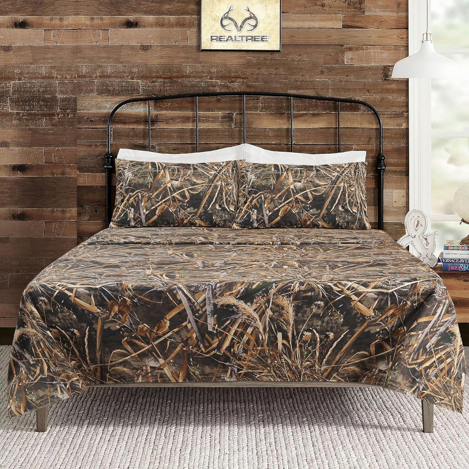 FDTBYHVYT Realtree Edge Camo Bedding Full Sheet Set 4 Piece Polycotton ...