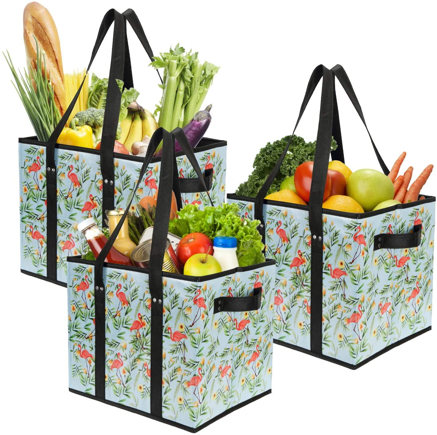 FDTBYHVYT Reusable Grocery Bags Set Durable Heavy Duty Tote Bag ...