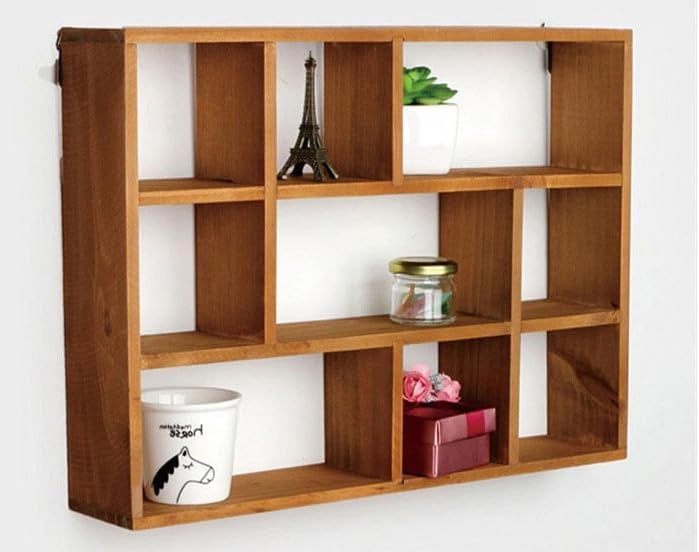 FDTBYHVYT Shadow DXQPIOA Display Shelf Wall Mounted Wooden Hanging ...