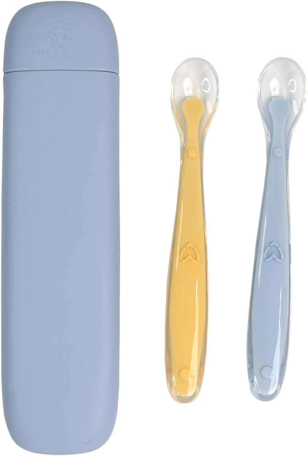 FDTBYHVYT Silicone Baby Feeding Spoons with Storage First Stage Infant Soft-Tip Easy on Gums I ...