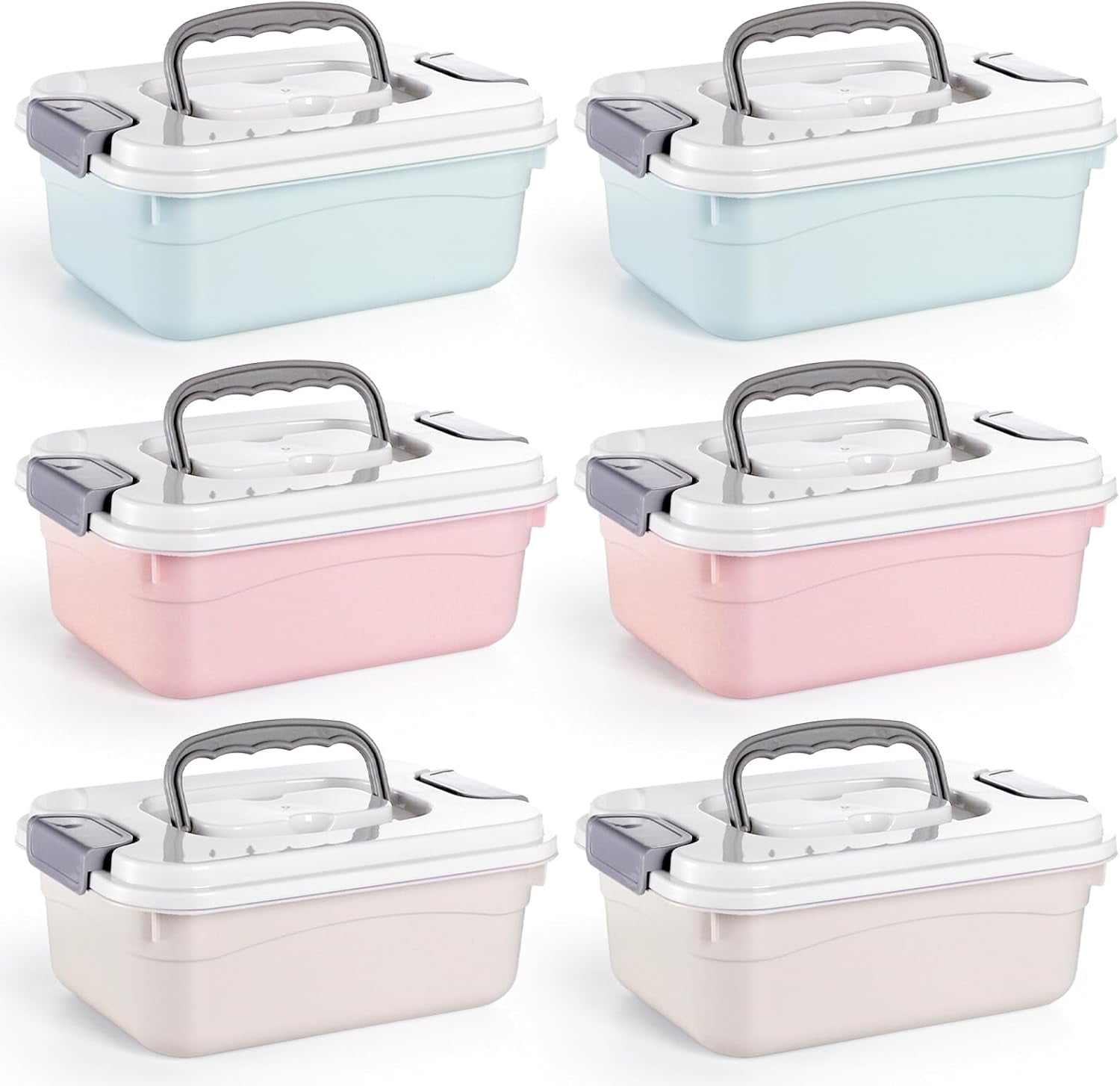 FDTBYHVYT Small Plastic Storage Bins With Lid and Handle 2.1 Quart ...