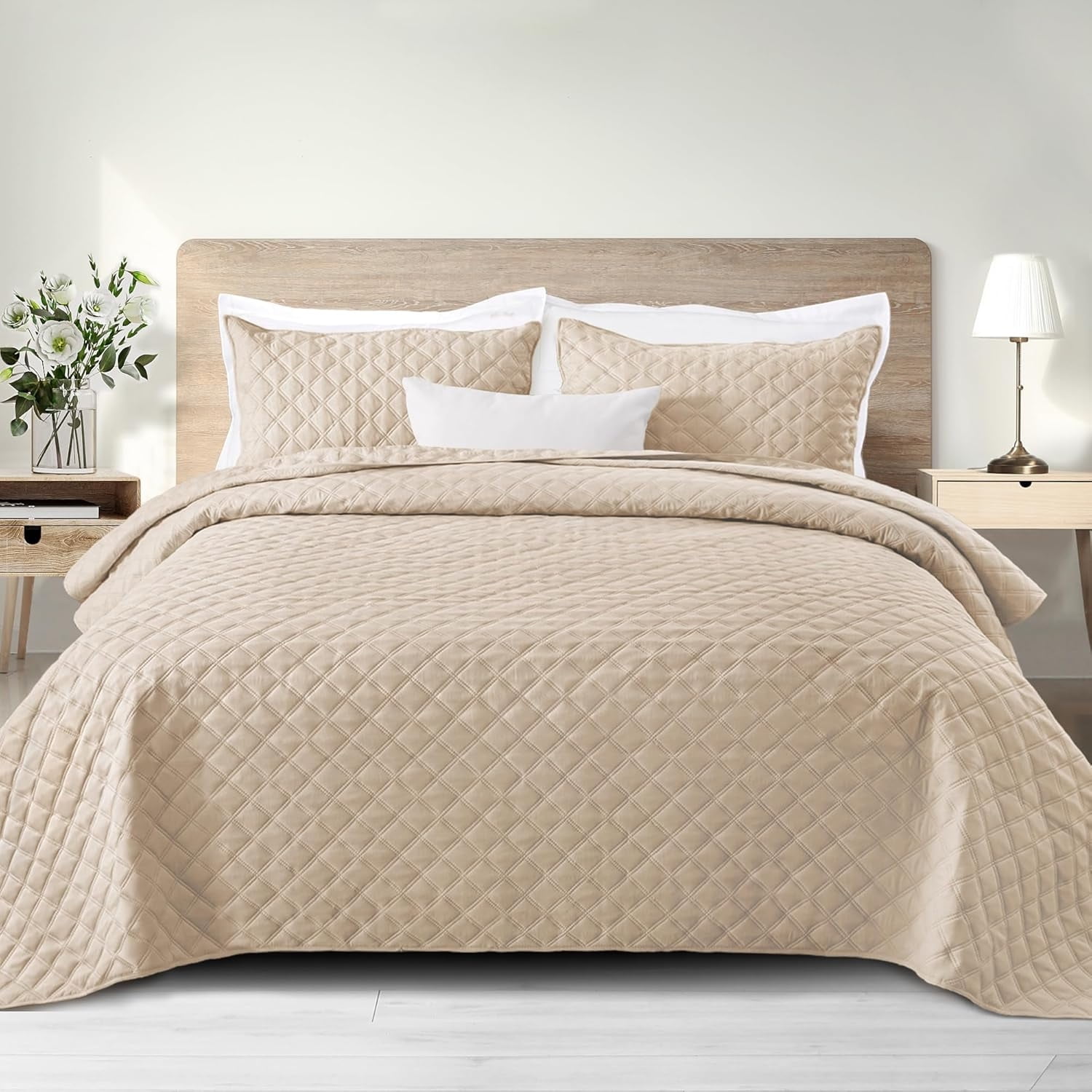 FDTBYHVYT Soft Quilt Set Queen Full Size 3 Pieces Lightweight Quilts ...