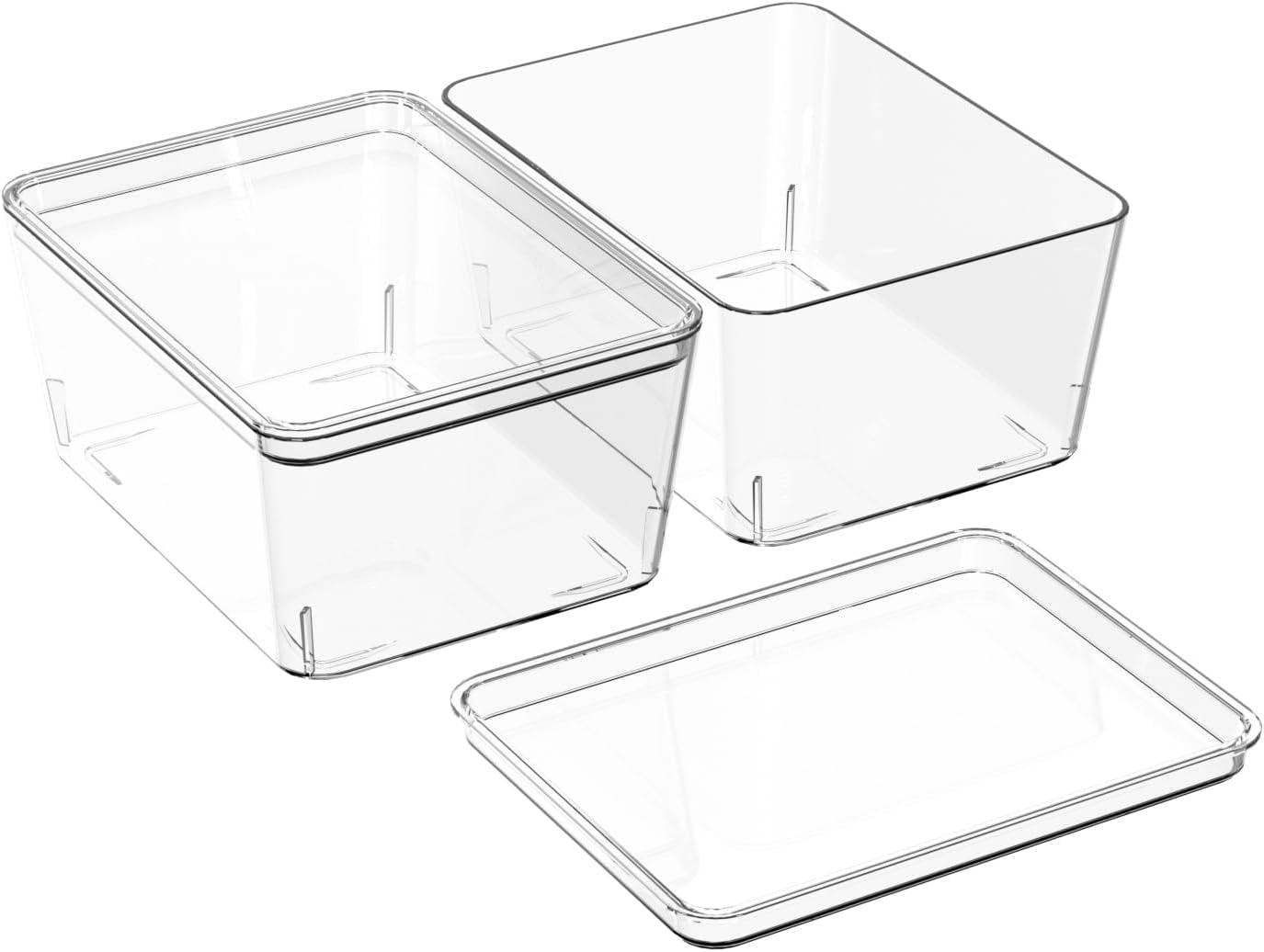 FDTBYHVYT Storage Bins With Lids Multipurpose Stackable Container for ...