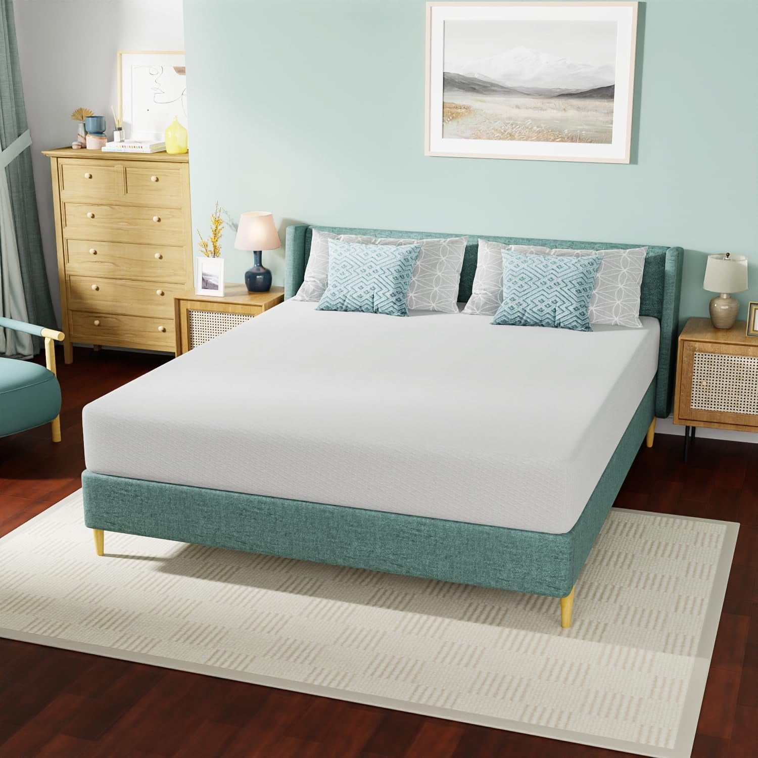 FDW 10 inch California King Memory Foam Mattress Medium Firm Mattresses ...
