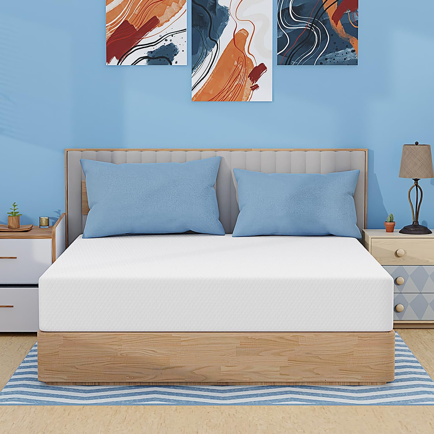 FDW 12 inch Gel Memory Foam Mattress Medium Firm Mattresses for Adults ...