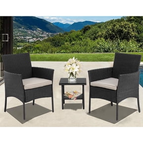POTEBAN Outdoor Rocking Chairs Wicker Patio Furniture with Cushions and ...
