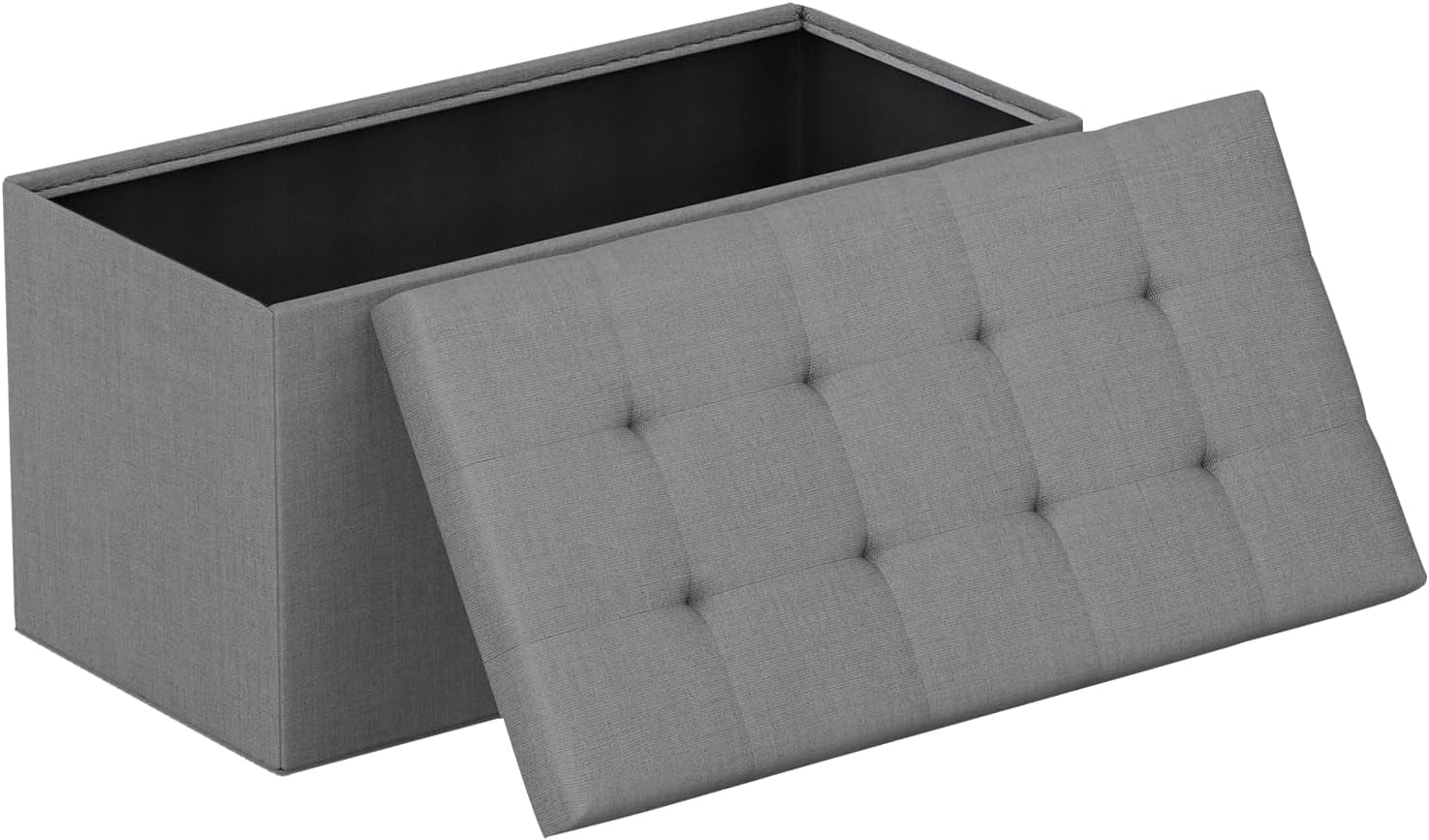 FDW 30 Inches Folding Storage Ottoman Bench, End of Bed Foot Rest ...