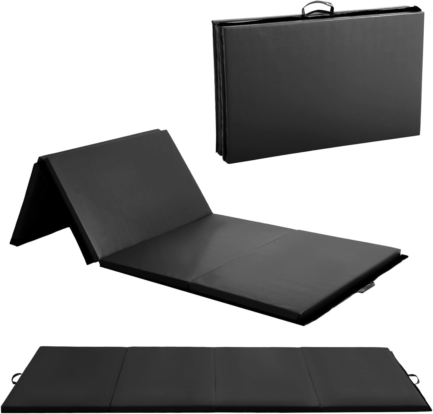 FDW 4'x10'x2" New Folding Panel Gymnastics Mat, Perfect for Indoor ...