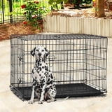 FDW, Foldable Metal Dog Crate, 48 inch, Large Dogs, Double Door ...