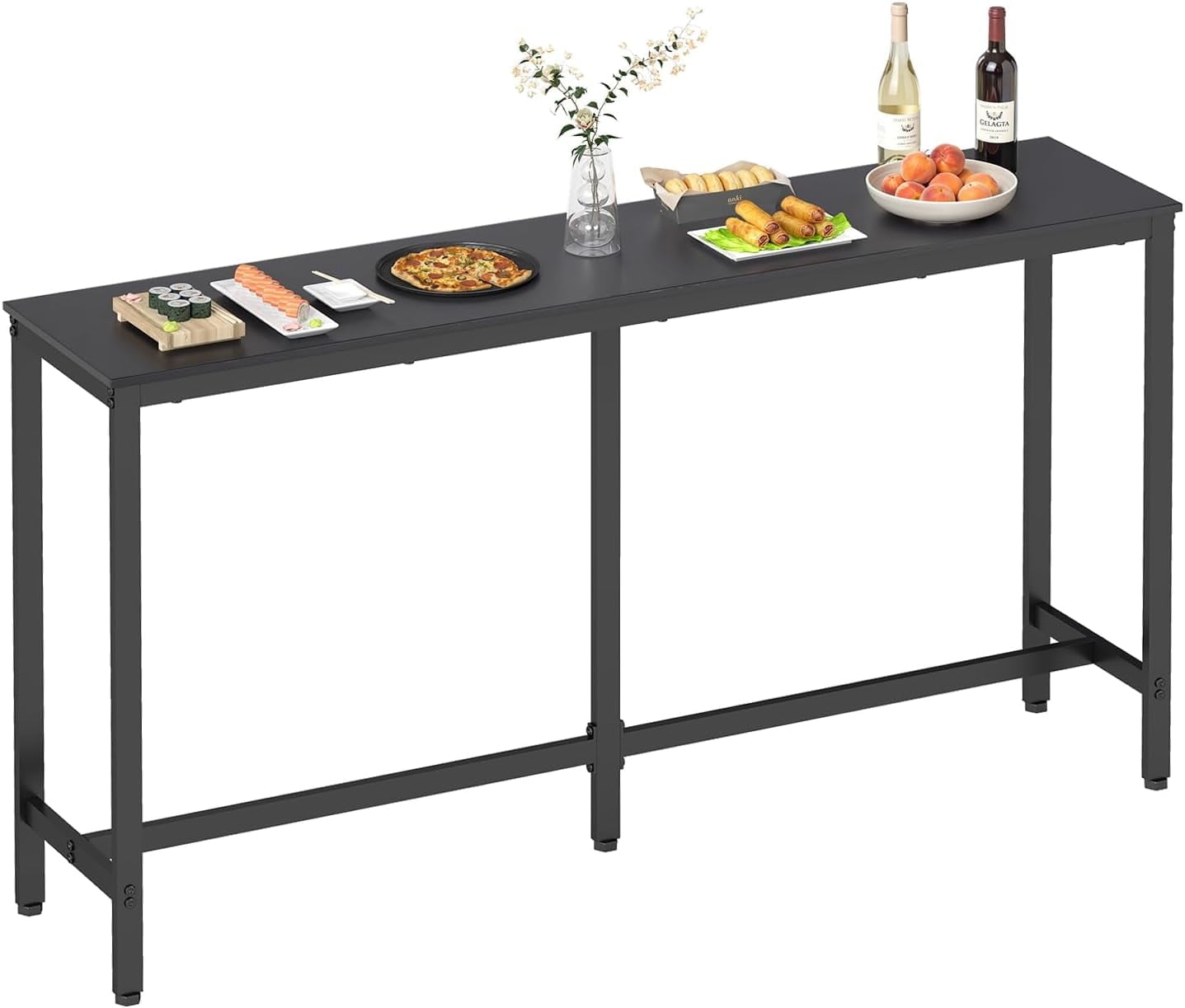 FDW 71” Bar Table, Bar Height Pub Table with Sturdy Legs & Adjustable ...