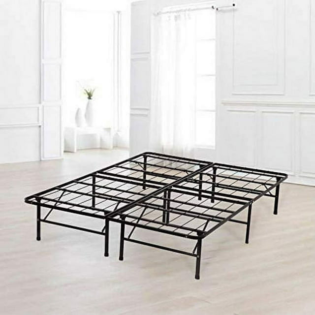 FDW Full-Size Foldable Metal Bed Frame, Mattress Foundation, Heavy-Duty ...