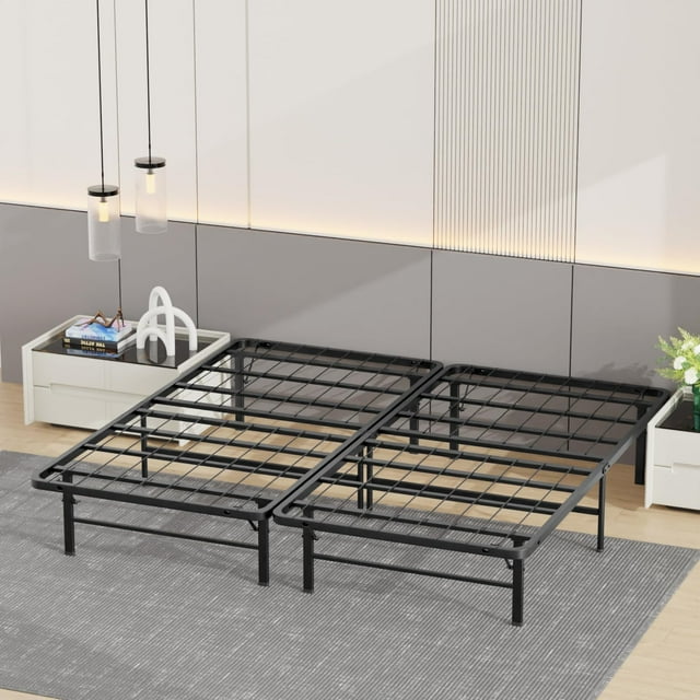 FDW Bed Frame King Metal Base Mattress Foundation Heavy Duty Steel ...