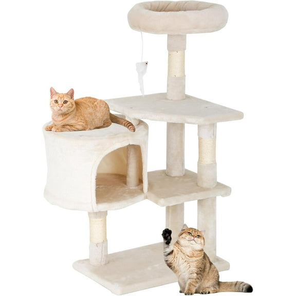 Cat Tower for Indoor Cats 63.5inch, Cat Furniture Condo with Scratching ...