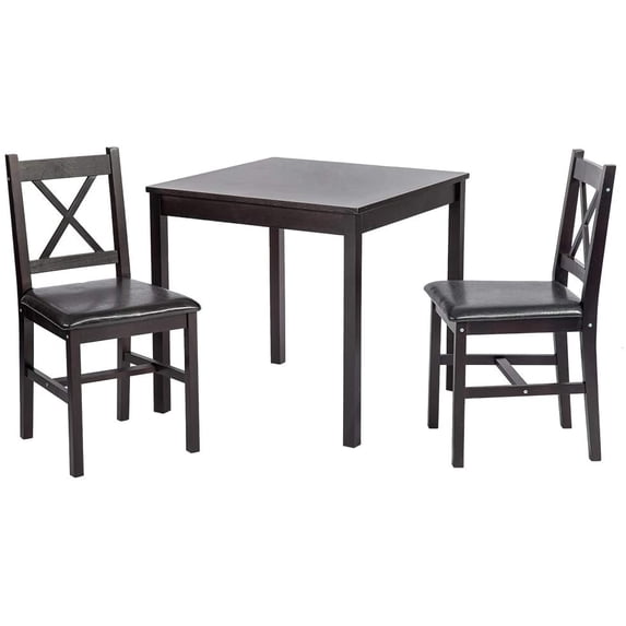 FDW Dining Kitchen Table Set for 2 Person, Solid Wood, Ideal for Small ...