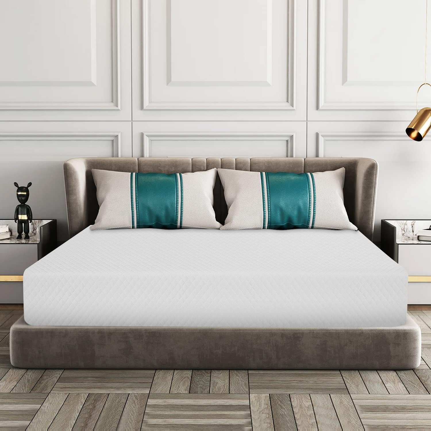 FDW Queen Memory Foam Mattress in a Box Medium Firm 10 Inch Pressure ...