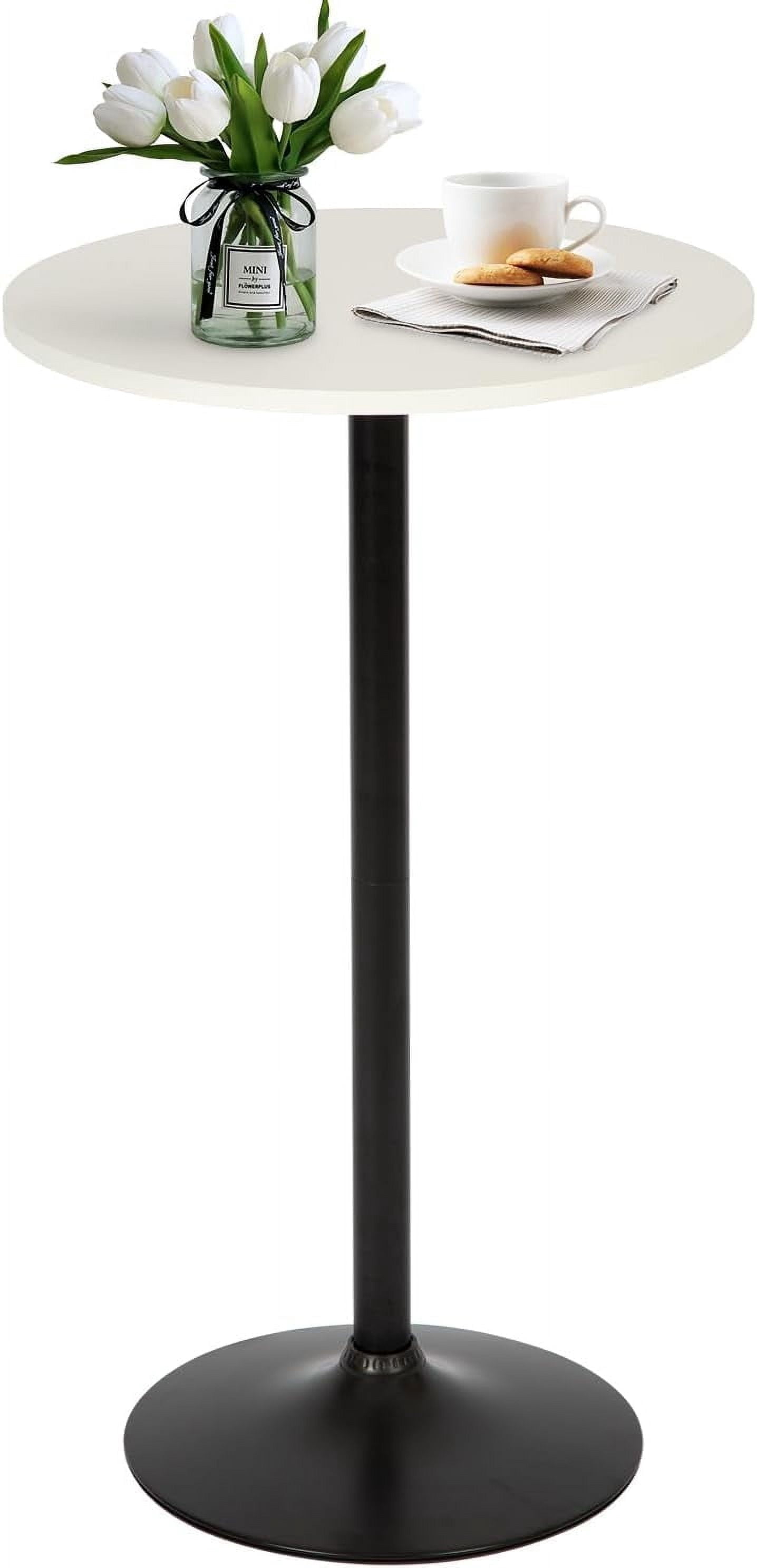 FDW Modern Bar Table Height Adjustable Kitchen Dining Table Round Pub ...