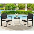 FDW Patio Bistro Set 3 Pieces Outdoor Wicker Chair Patio Rattan ...