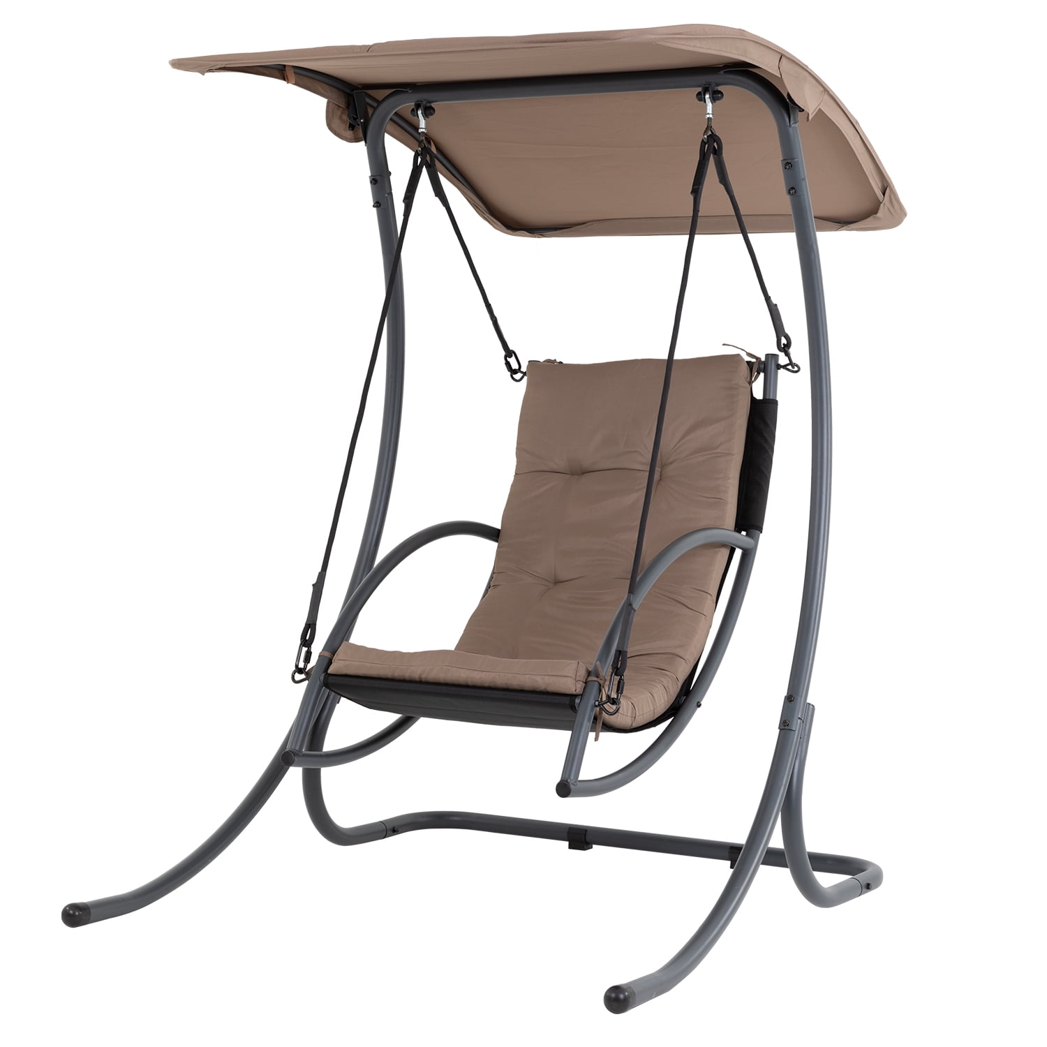 FDW Outdoor Swing Chair for Adults, Patio Furniture with Stand, Canopy ...