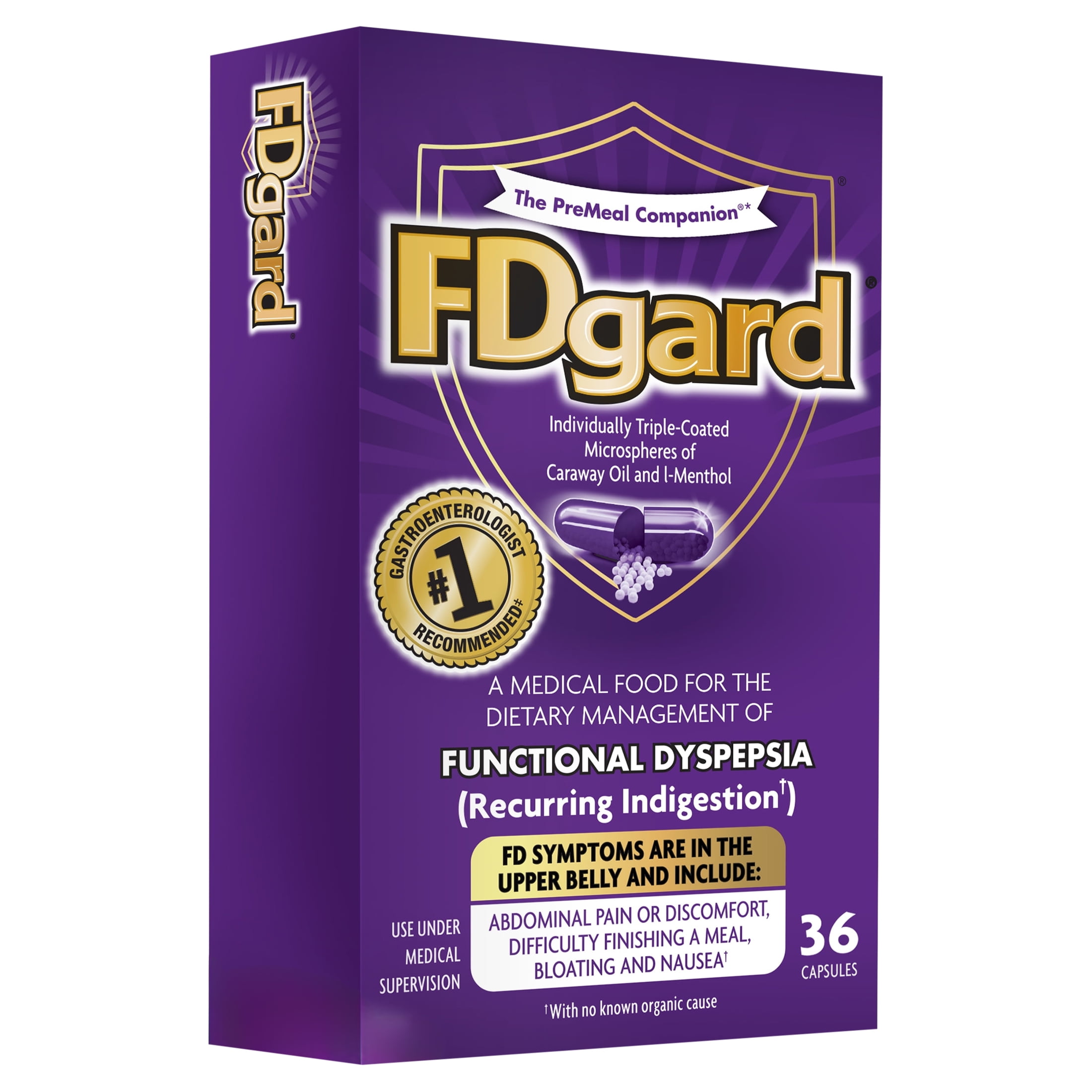 FDgard - Formulated Medication for Functional Dyspepsia, 36 Capsules ...