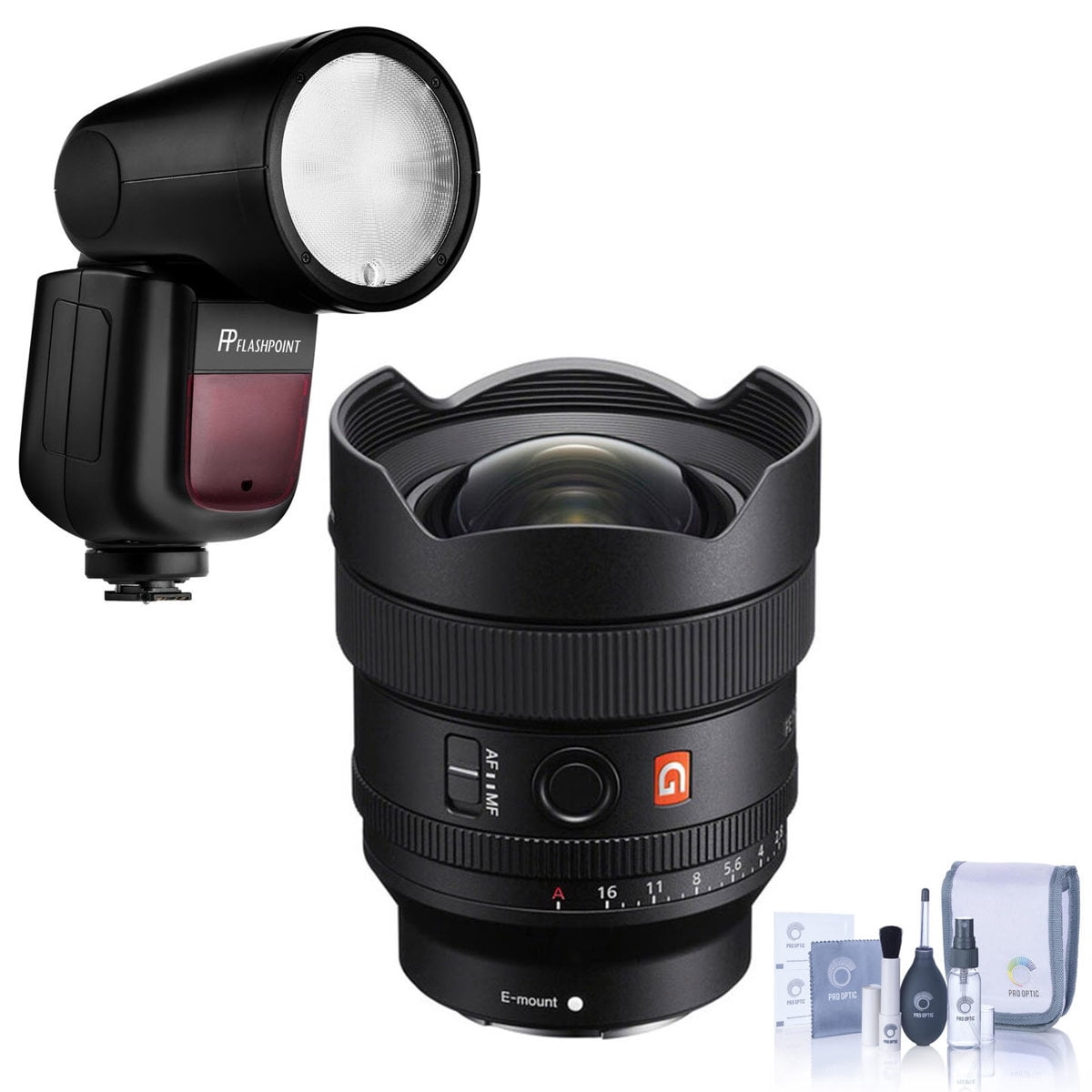 Sony FE 14mm f/1.8 GM Prime Lens, Bundle with Flashpoint Zoom Li-on X ...