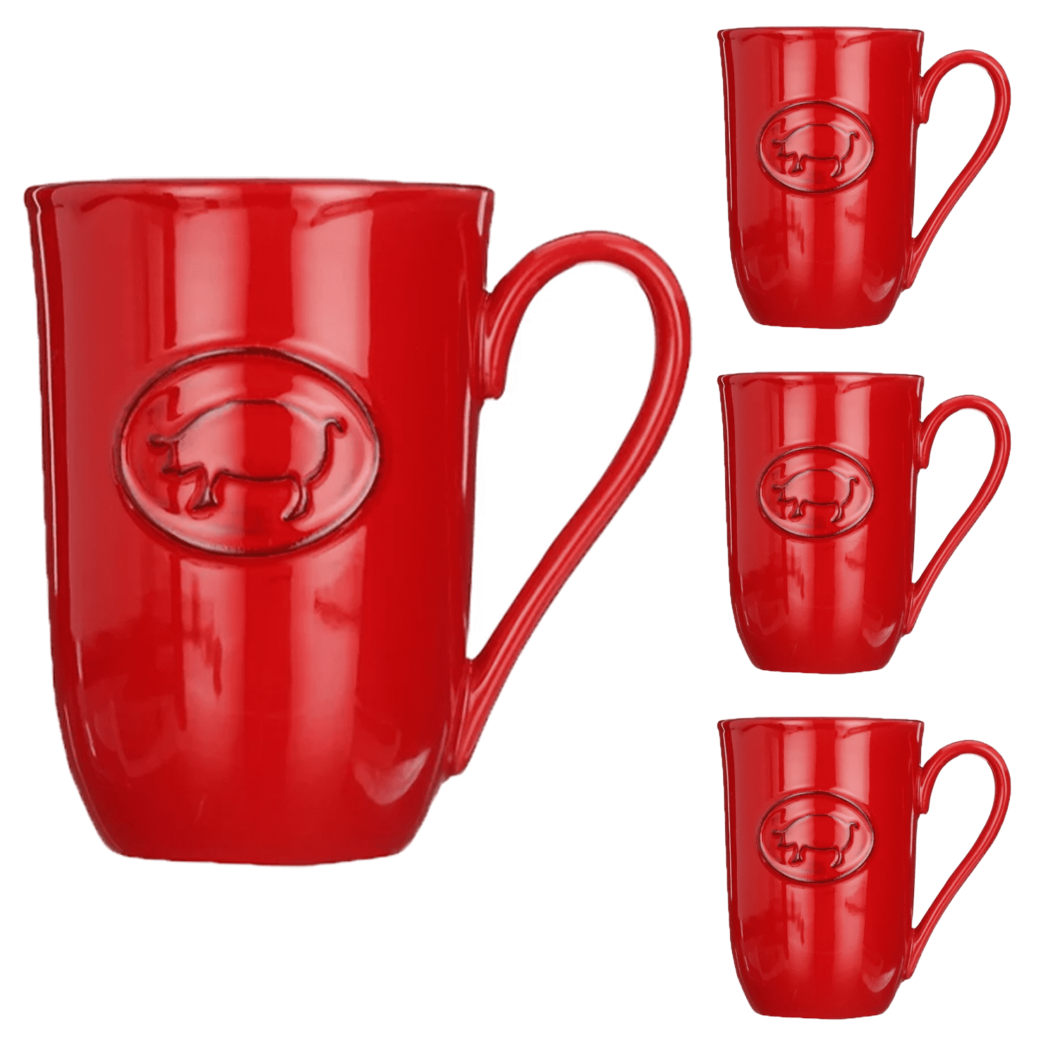 FE FUN ELEMENTS 4PcsCeramic Coffee Mug - 18 oz Extra Large, Latte, Hot ...