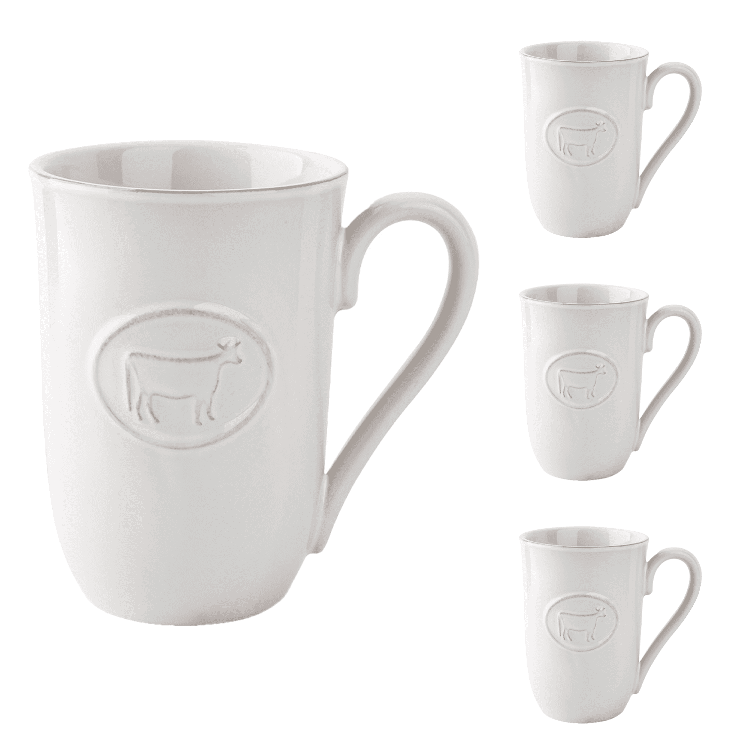 FE FUN ELEMENTS 4PcsCeramic Coffee Mug - 18 oz Extra Large, Latte, Hot ...