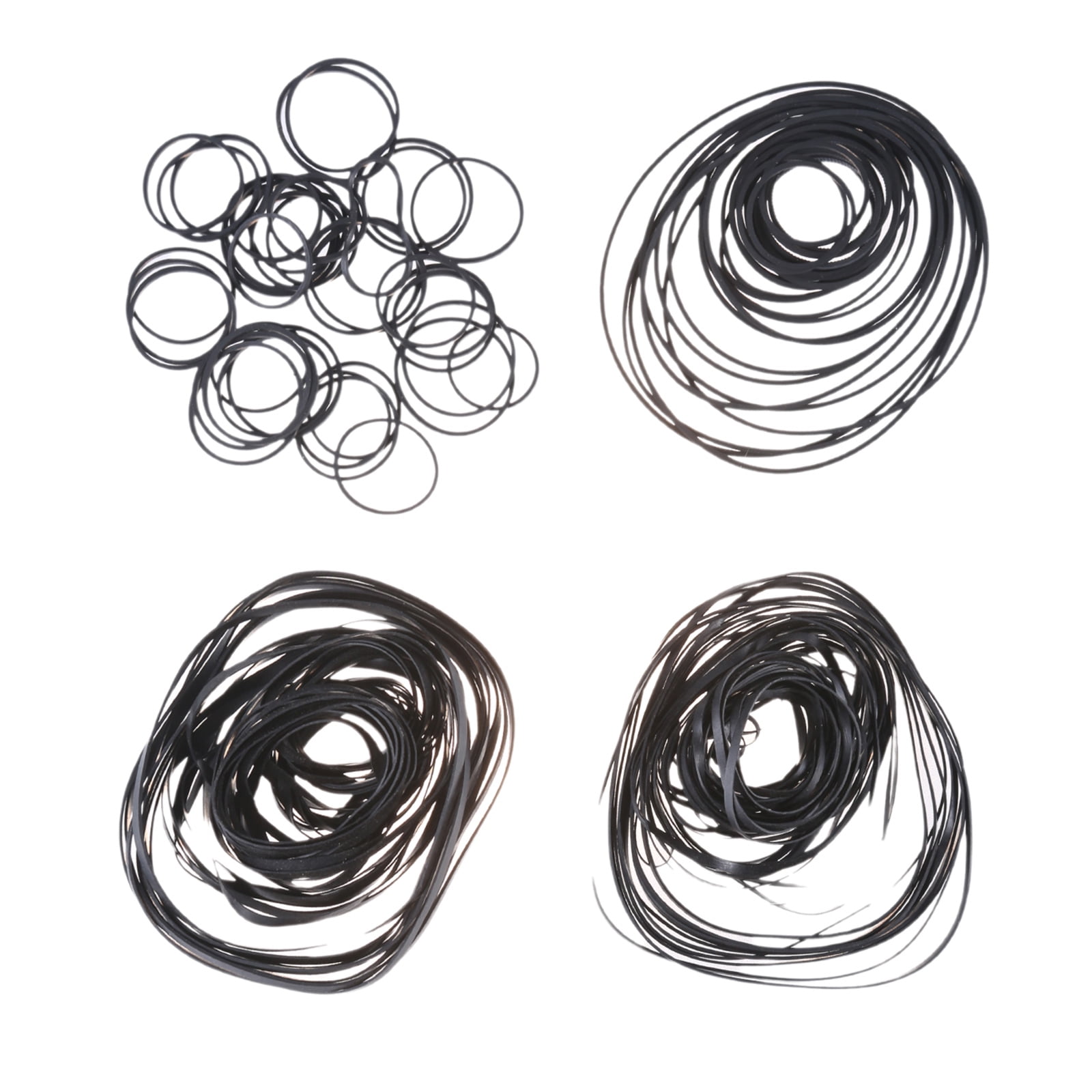 FEAMOS 180PCS Assorted Sizes Rubber Belts 1mm 2mm 3mm Cassettes Tape ...
