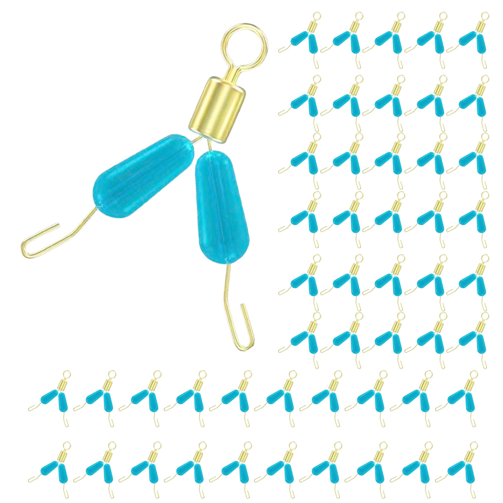 FEAMOS 50Pcs Silicone Quick Sub Line Clamp Fishing Float Sinkers Stop ...