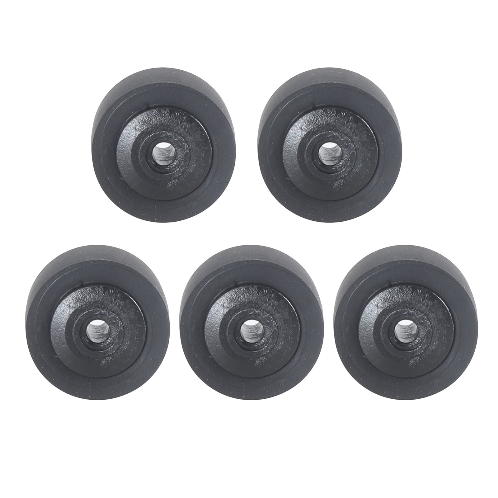 FEAMOS 5Pcs Black Rubber Bearing Roller Guide Pulley Bearing Wheel ...