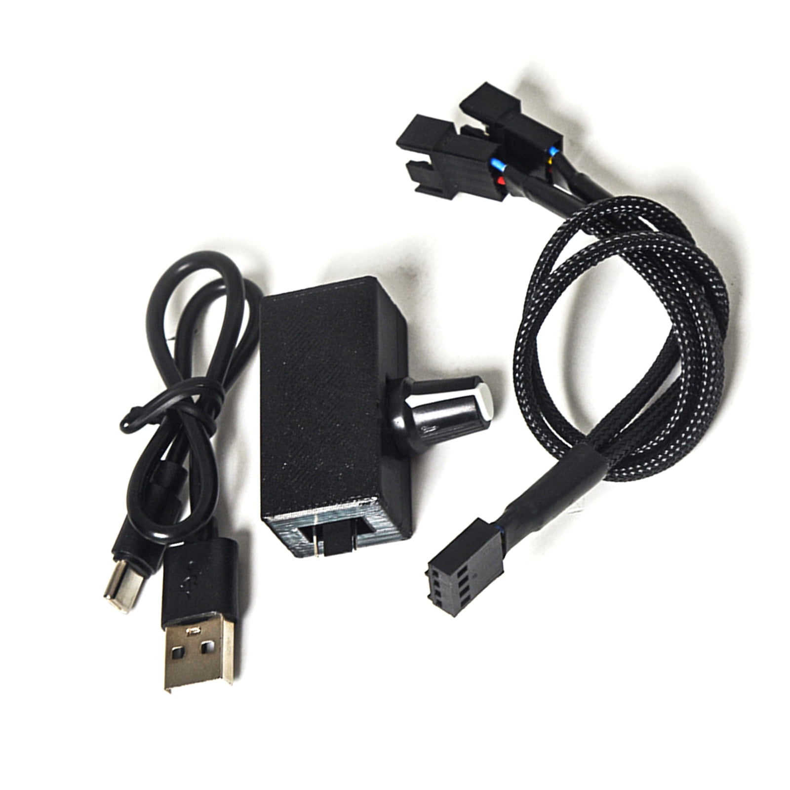 FEAMOS Adjustable PC Cooling Fan Speed Controller, USB to 4Pin Adapter ...