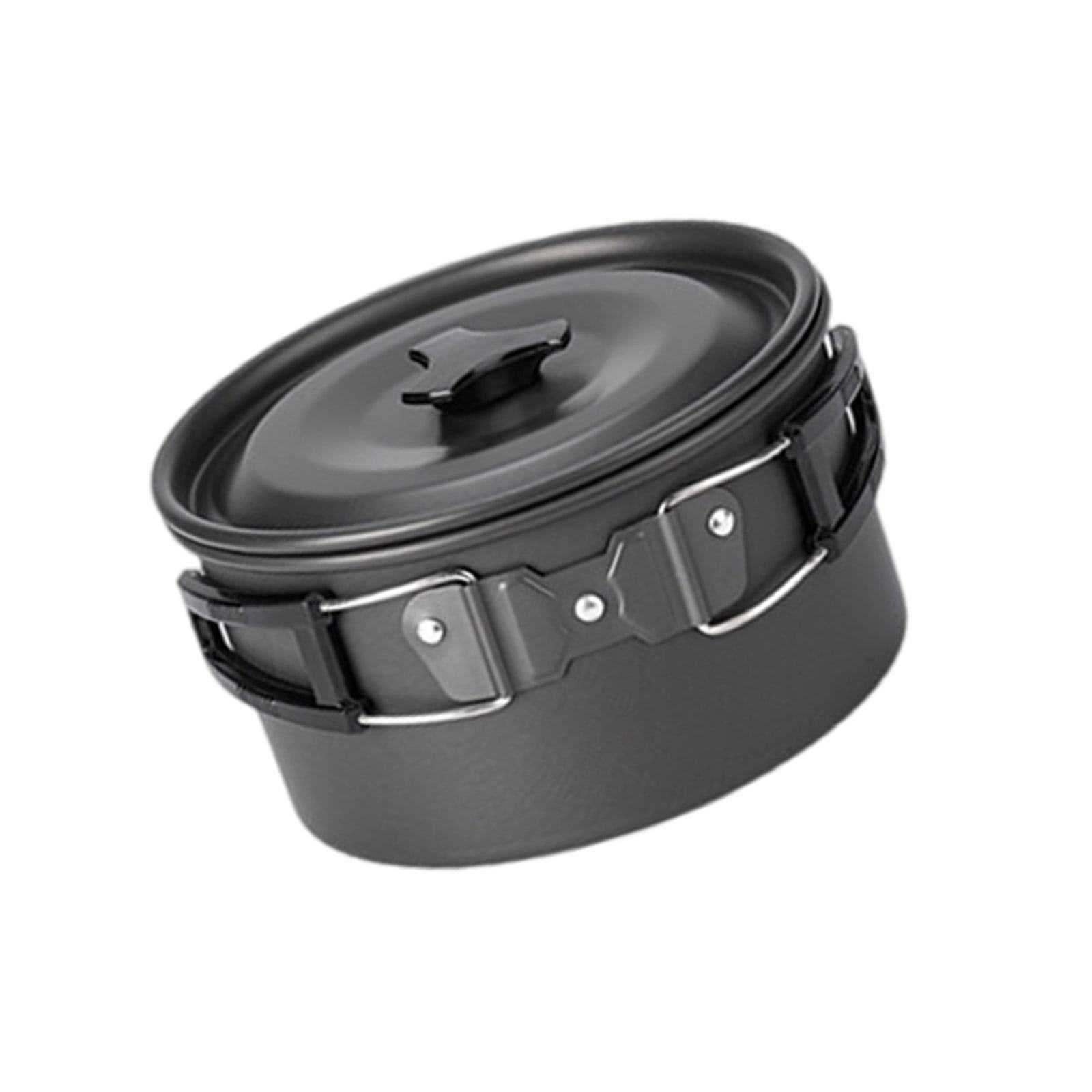 FEAMOS Camping Cook Pots with Lid and Folding Handle Outdoor Cooking ...