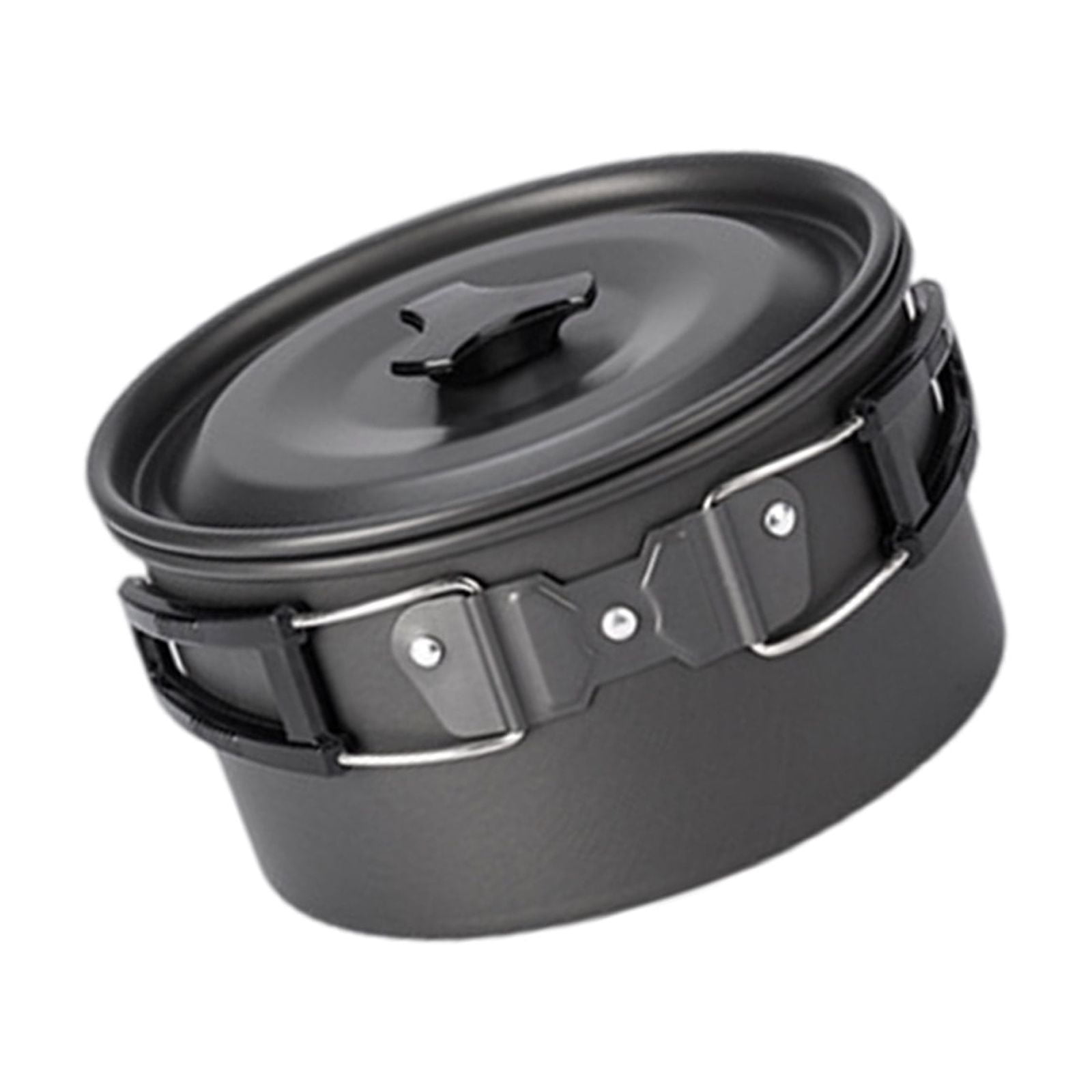 FEAMOS Camping Cook Pots with Lid and Folding Handle Outdoor Cooking ...